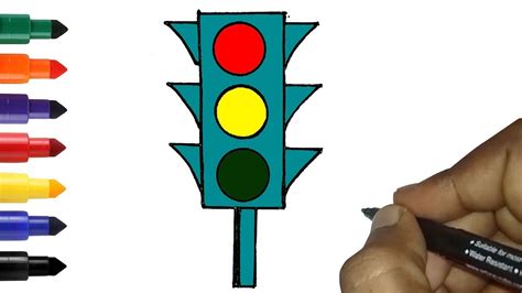 How To Draw Road Safety Poster Easy Traffic Sign Draw