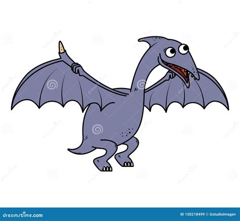 Cute Pterodactyl Comic Character Icon Royalty Free Illustration