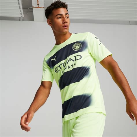 Camisa Manchester City F C III 22 23 Replica Masculina Amarelo
