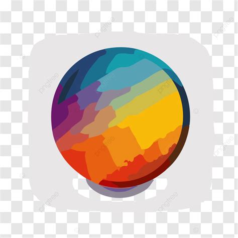 배경 그라데이션이 있는 컬러 원 엠블럼 벡터 흰색 배경에 그라데이션의 단순한 다채로운 아이콘 그림자 없음 작은 프레임 중앙 Png 일러스트 및 벡터 에 대한 무료