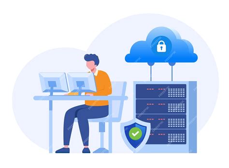 Premium Vector Cyber Security Data Protection Metaphors Set Database Cyber Security Control