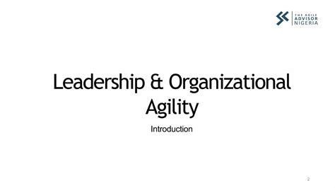 Leadership And Organizational Agility Pdf