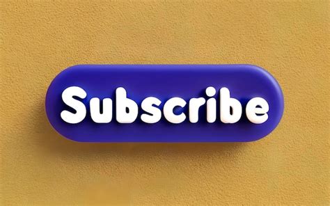 Premium Photo 3d Subscribe Button