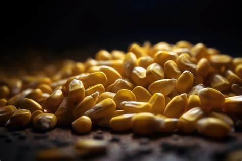 Premium Photo Corn Kernels In Macro Ai Generated