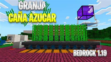 NUEVA GRANJA DE CAÑA DE AZUCAR MINECRAFT BEDROCK 1 19 0 TICKS YouTube