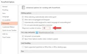 Increase Or Decrease The Maximum Number Of Undos In PowerPoint