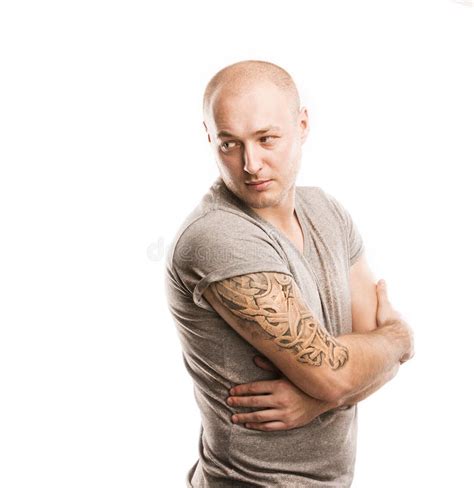 Homme Avec Le Tatouage Image Stock Image Du Copie Caucasien 36709103