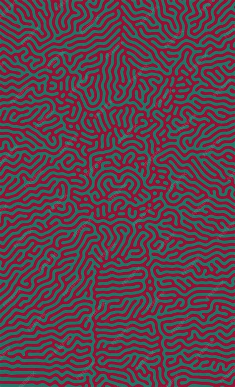 Premium Vector Red And Green Turing Reaction Diffusion Pattern With Abstract Motion