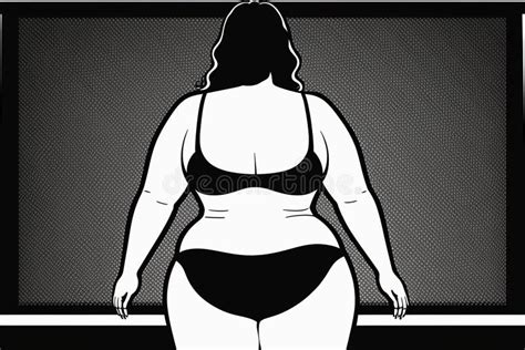Fat Woman Figure With Tattoos Created With Generative Ai Technology