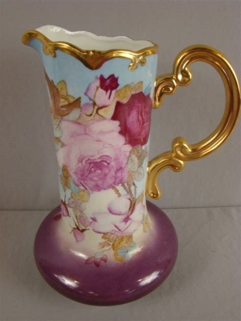 359 Hand Painted Pitcher With Floral Motif 14 12 Oct 07 2010
