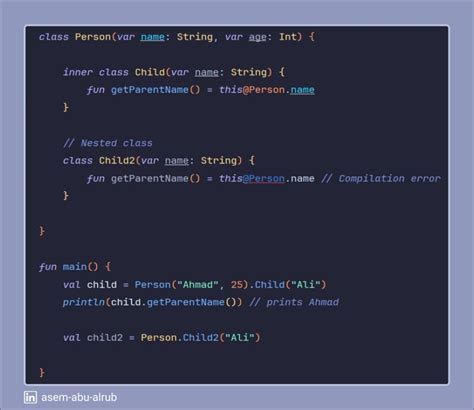 Kotlin Tip 2 Inner Class On Kotlin Asem Abu Alrub Posted On The Topic Linkedin