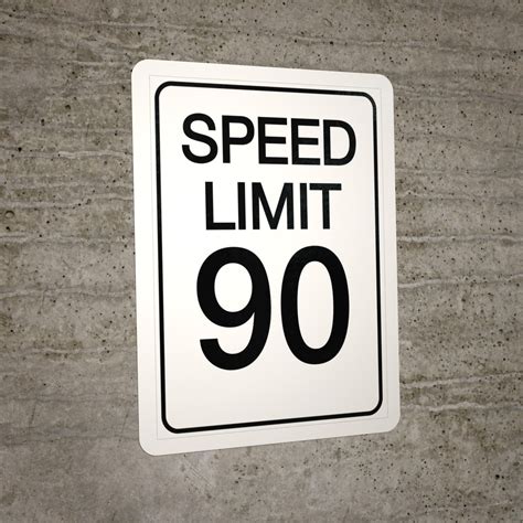 Speed Limit 90 Wall Sign