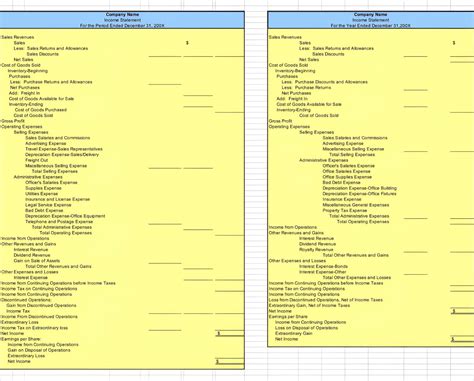 Free Printable Multi Step Income Statement Templates Format And Excel