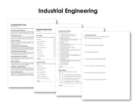 Industrial Engineering Teaching Resources