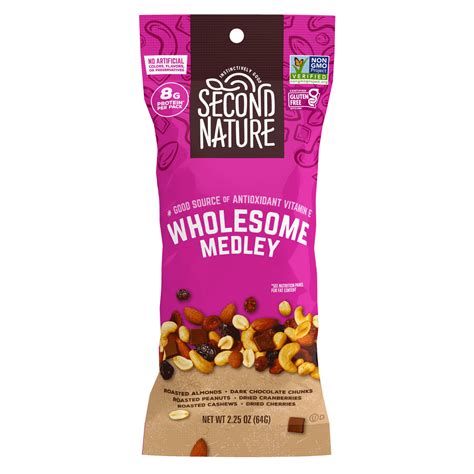 Wholesome Medley Trail Mix 225 Oz Second Nature Snacks
