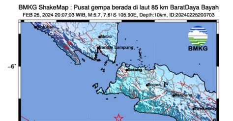 Bayah Banten Di Guncang Gempam5 7 Tidak Berpotensi Tsunami