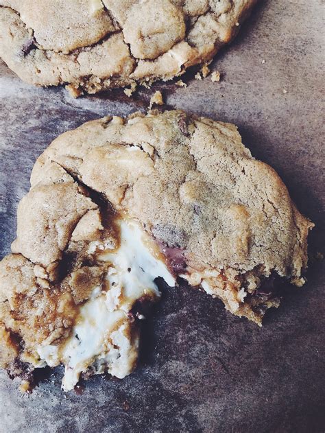 Cream Cheese Filled Chocolate Chip Cookies Alexcrumb