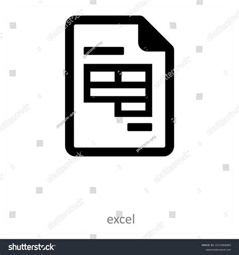 Excel Paper Icon Concept Stock Vector Royalty Free 2215466883 Shutterstock