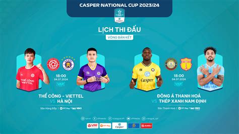 Bán kết Cúp Quốc gia Casper VAR góp mặt ở cả trận VPF