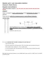 Understanding Descriptive Statistics With Boxplots Course Hero