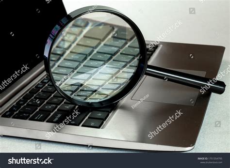 Laptop Computer Magnifying Glass Concept Search Stock Photo Shutterstock