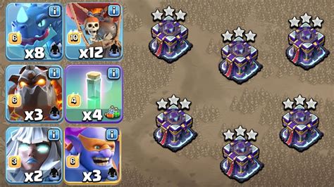 Th15 Best War Win Line Up Most Used 3 Star Attacks Th15 War Highlights
