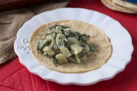 Creamy Braised Swiss Chard And Potato Tacos Thyme And Love