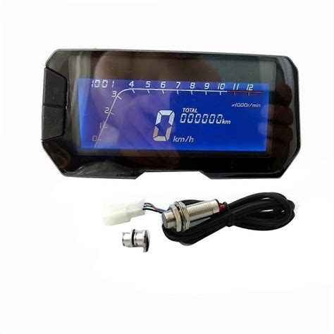 Led 12000rpm 6 Gear Universal Motorcycle Lcd Digital Speedometer