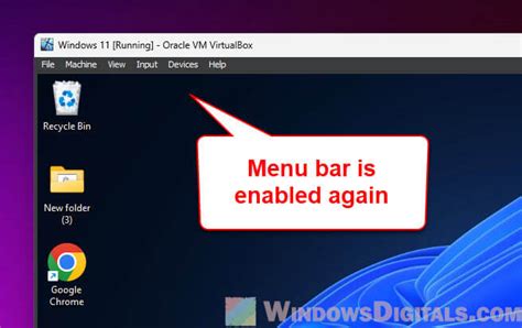 How To Show Missing Virtualbox Menu Bar In Windows