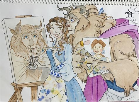 Artstation A Cute Fanart Of Beauty And The Beast