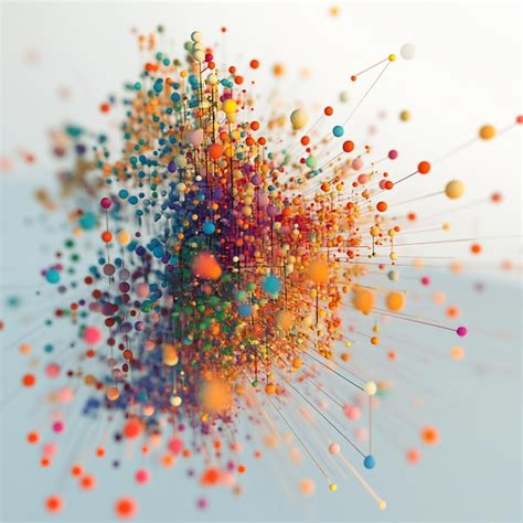 A 3d Data Visualization Showing Complex Relationships Between Multiple