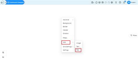 Implementation Of The Tab View In The Dashboard Designer Helical Insight