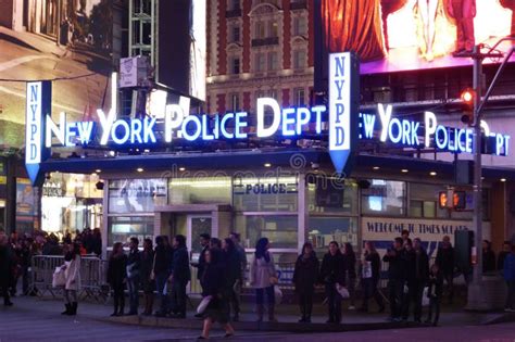New York Police Dept Offices On Times Square New York Ny Usa April