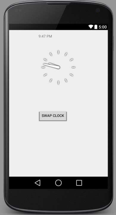 Android Studio Android Analogclock And Digitalclock Example