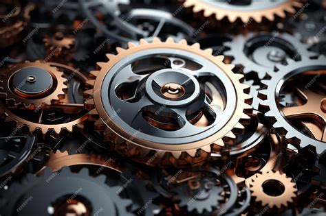 Premium Photo Abstract Representation Of Gears Interlocking Generative Ai
