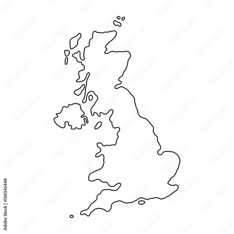 Fototapeta Mapa Wielka Brytania Wielkiej Brytanii i Irlandii Północnej