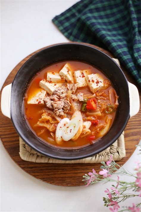 백종원 참치김치찌개 맛있게 끓이는법 간단 두부 참치 김치찌개 레시피 캠핑요리 메뉴 네이버 블로그
