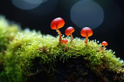 Macro Photographs Of Moss And Lichens Stock Illustration Illustration