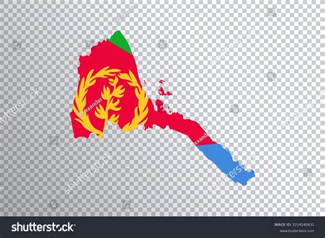 Eritrea Flag On Map Transparent Background Stock Illustration 2214240431 Shutterstock