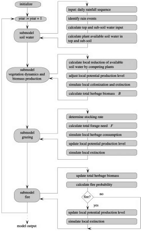 Flowchart Of The Simulation Model For Details See Text Download Scientific Diagram