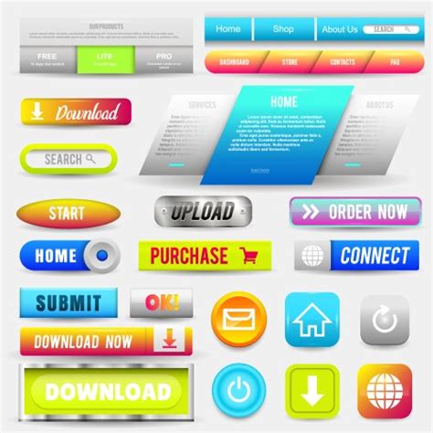 Web Design Elements Royalty Free Vector Image VectorStock
