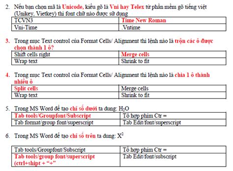 Đề thi Chứng chỉ A Tin học TỰ HỌC EXCEL