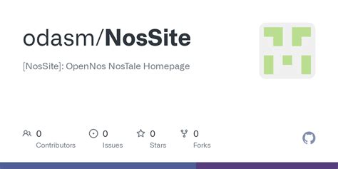 GitHub Odasm NosSite NosSite OpenNos NosTale Homepage