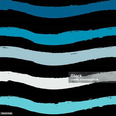 원활한 블루 웨이브 패턴 검은 배경에 선형 디자인 여름 배경입니다 벡터 일러스트 레이 션 0명에 대한 스톡 벡터 아트 및 기타 이미지 Istock