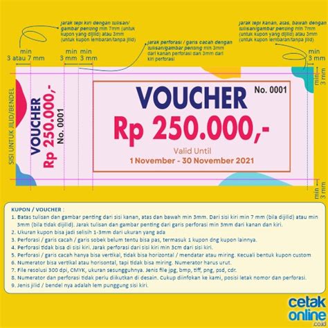 Kupon Voucher Lembaran 9 X 6 Cm Hvs80 Cetakonline