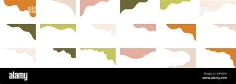 Array Of Varied Shapes For Use In Website Headers Or Footers In Modern