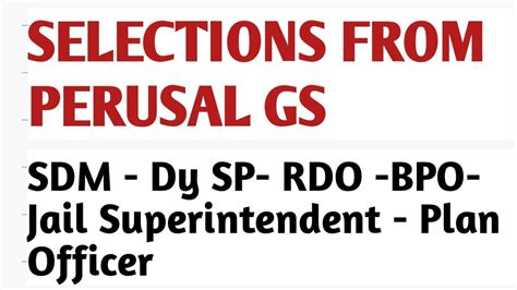 Th Bpsc Result Selections From Perusal Gs Officersforum YouTube