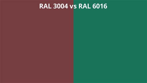 Ral 3004 Vs 6016 Ral Colour Chart Uk