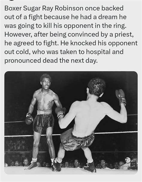 Sugar Ray Robinson Once Backed Out Of A Fight Because He Had A