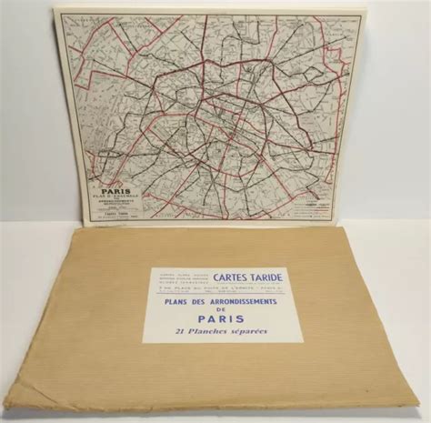 CARTES TARIDE LES 20 Arrondissements De Paris 21 Planches 1965 72 EUR